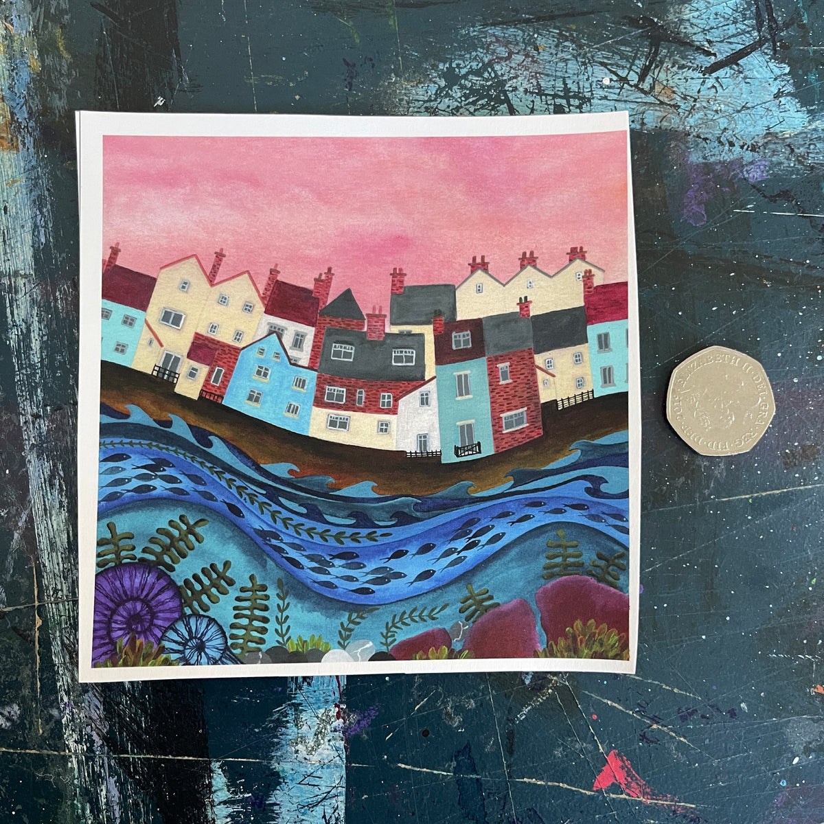 Against the Harbour Wall - Test print – BRIDGET WILKINSON